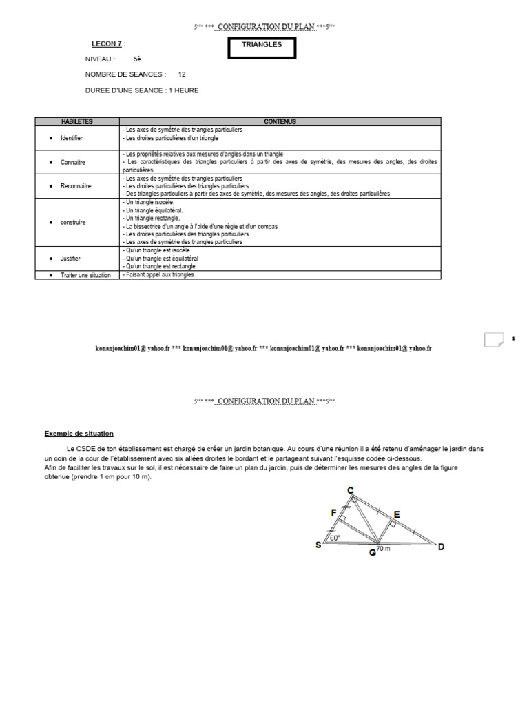 Leçon 7 Triangles | PDF | Triangle | Triangle