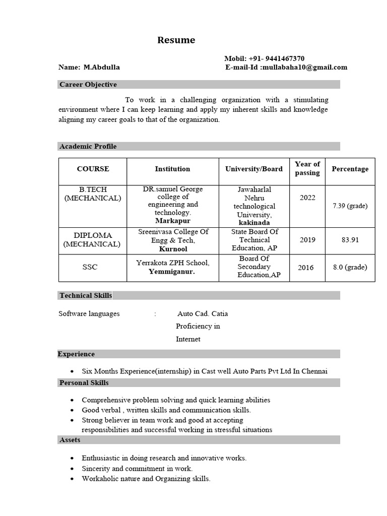 My Resume | PDF | Learning | Cognitive Science