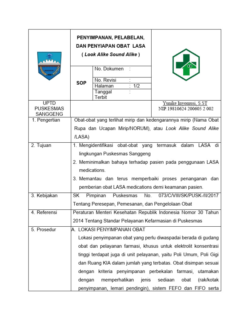 5331 Sop Lasa | PDF | Pengembangan Diri | Kesehatan Holistik