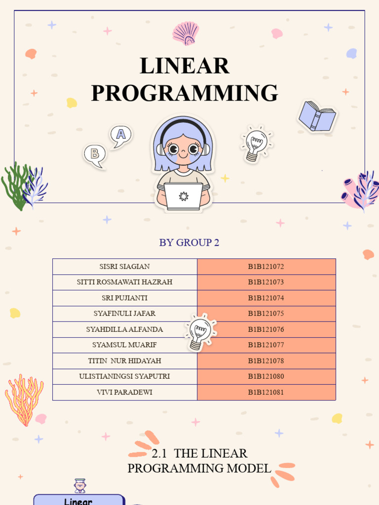 Kelompok 2 - Linear Programming (English) | PDF | Linear Programming ...