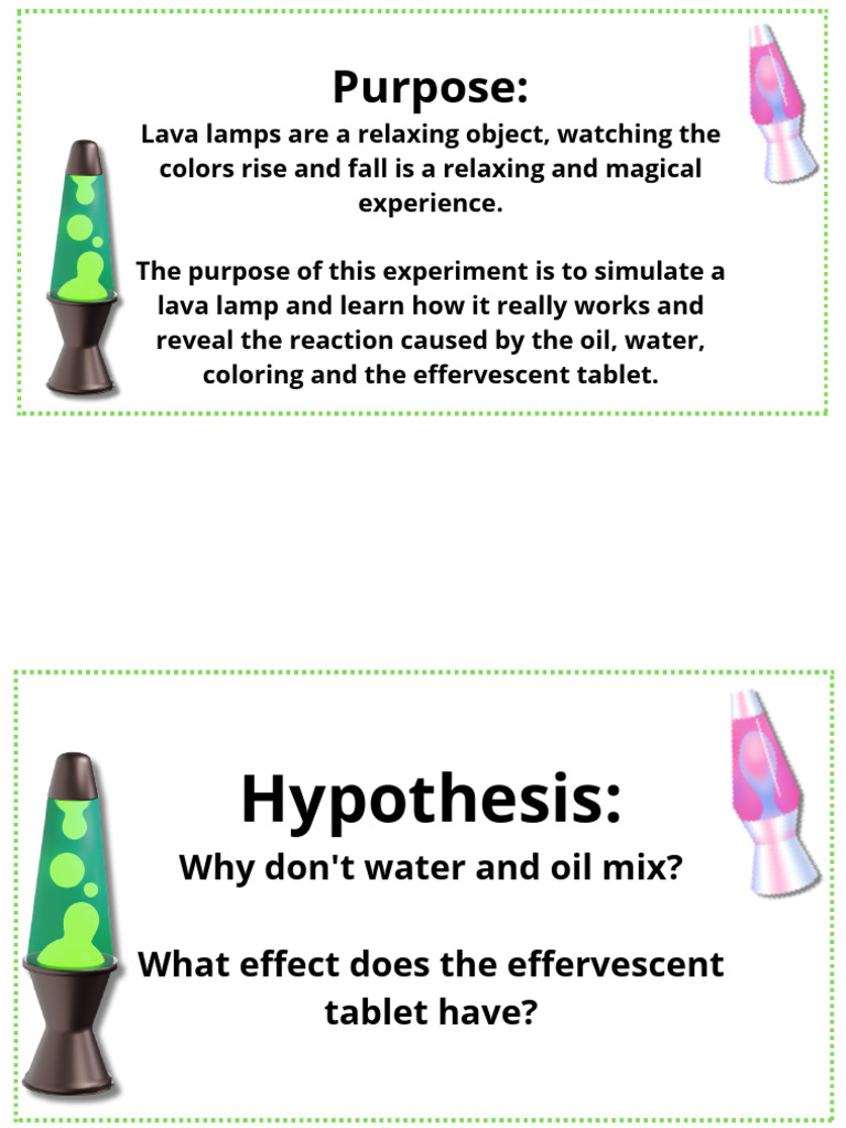 Lava Lamp Experiment | PDF
