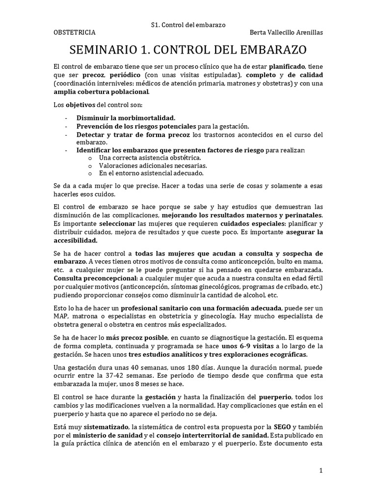 Control del Embarazo: Guía Práctica | PDF | El embarazo | Partería