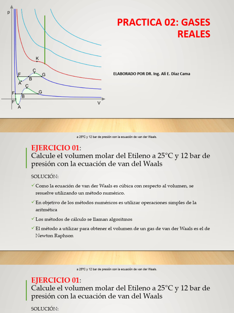 Práctica de Gases Reales 2022 | PDF | Gases | Química Física