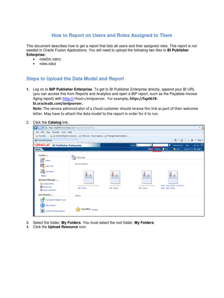 How To Report On Users and Roles Assigned To Them | PDF