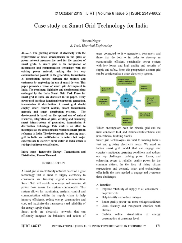 Case Study On Smart Grid Technology For | PDF | Smart Grid | Electrical ...