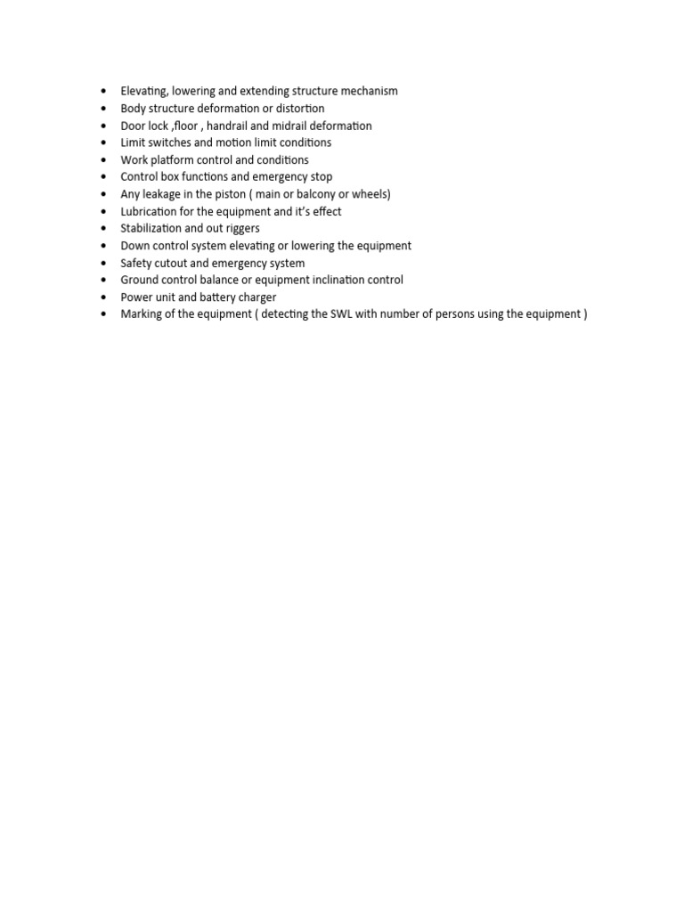 Sessior Check List | PDF