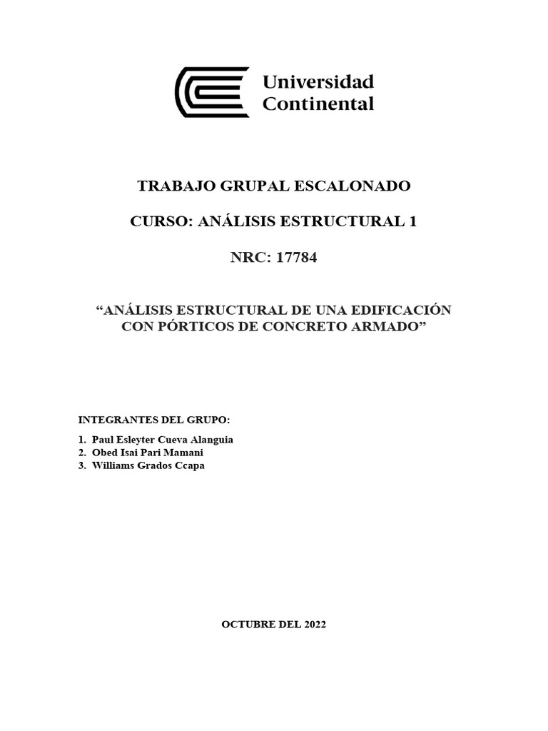 Trabajo Analisis - Estructural - 1 | PDF