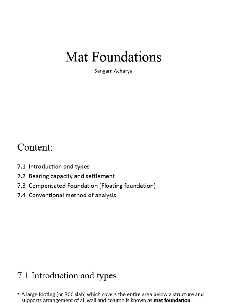 Mat Foundations | PDF | Foundation (Engineering) | Deep Foundation