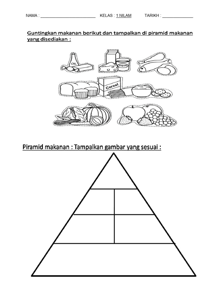 Lembarankerja Piramid Makanan | PDF