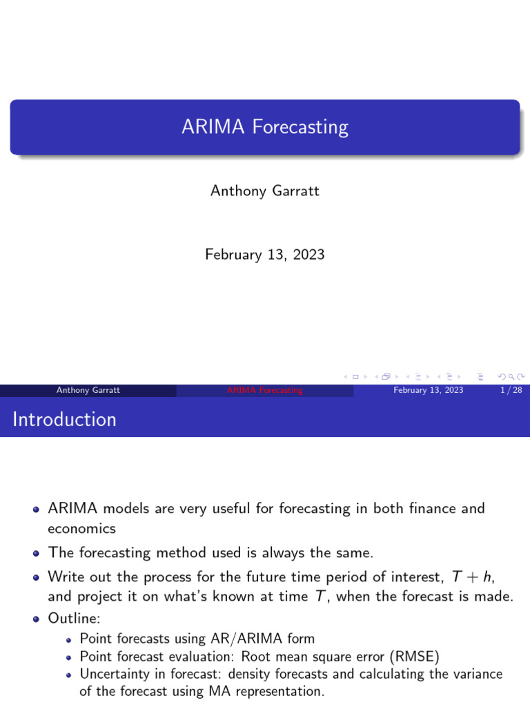 ARIMA Forecasting Techniques Explained | PDF | Autoregressive Model | Autoregressive Integrated ...