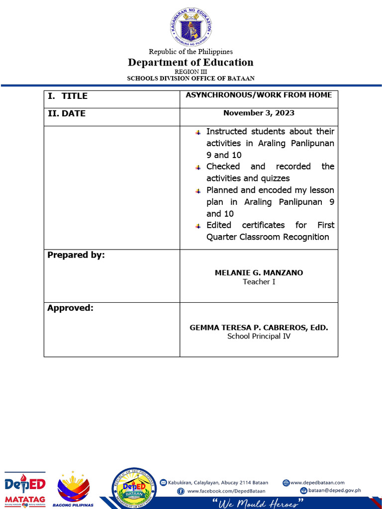 Acr October 31 Asynchronous | PDF