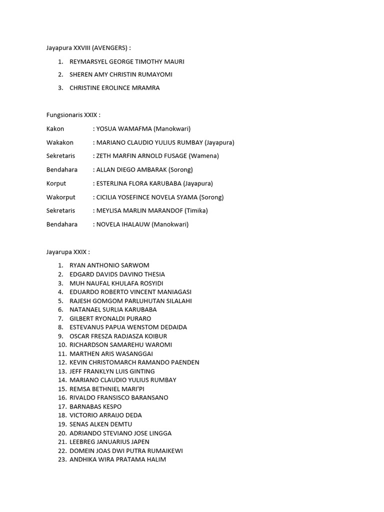 Fungsionaris Cabs | PDF