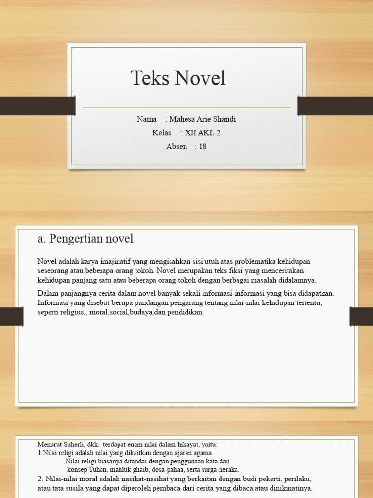 Karakteristik dan Nilai dalam Novel | PDF | Fiksi Umum