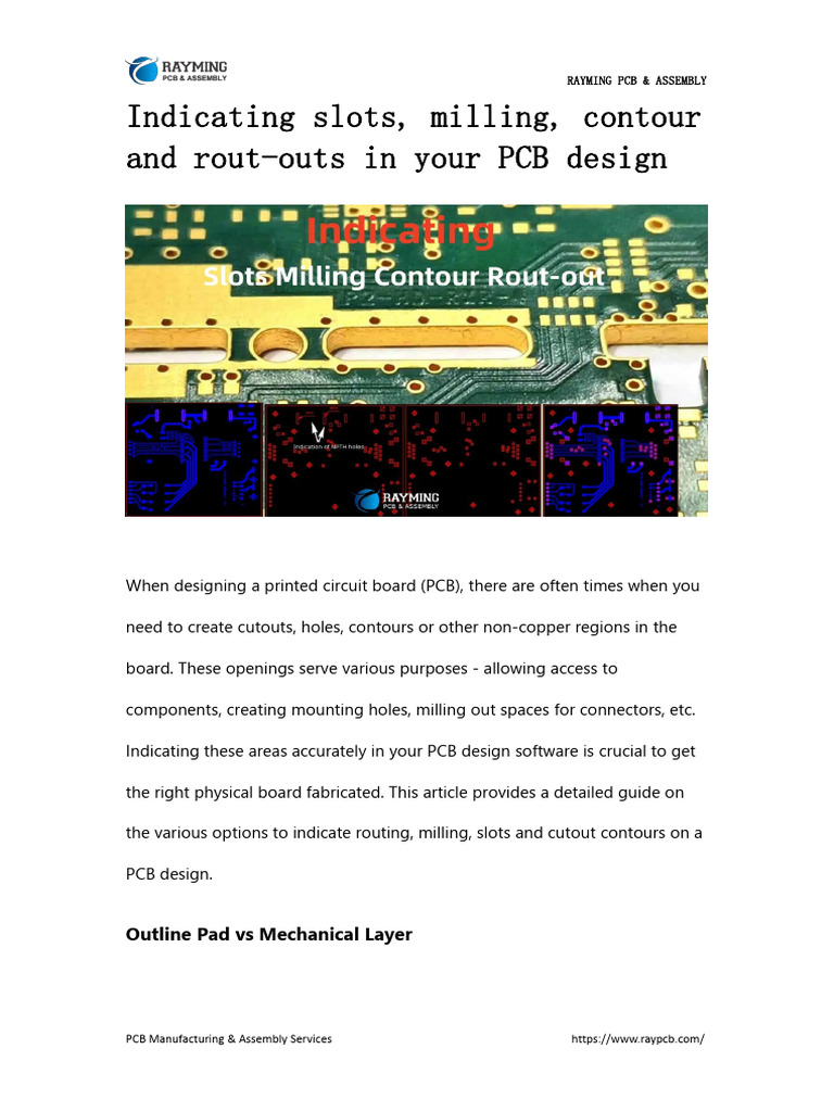 Indicating Slots, Milling, Contour and Rout-Outs in Your PCB Design ...