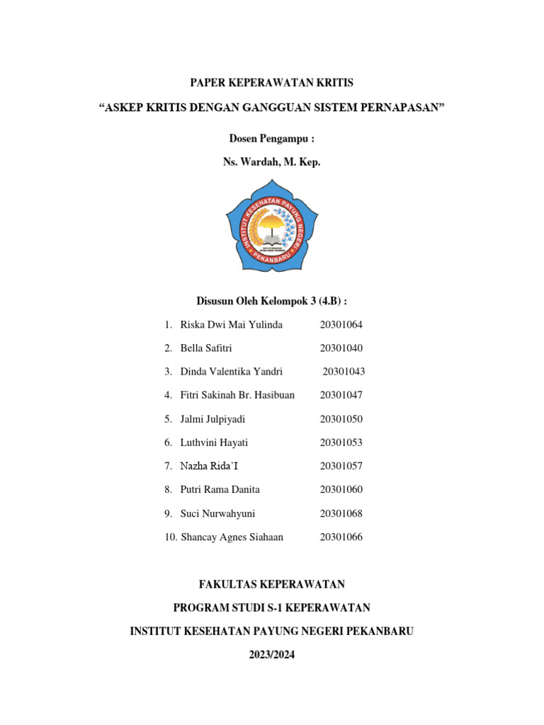 Paper Kep Kritis - Pertemuan V - Kelompok 3 (4.B) | PDF | Pengembangan Diri | Sains & Matematika