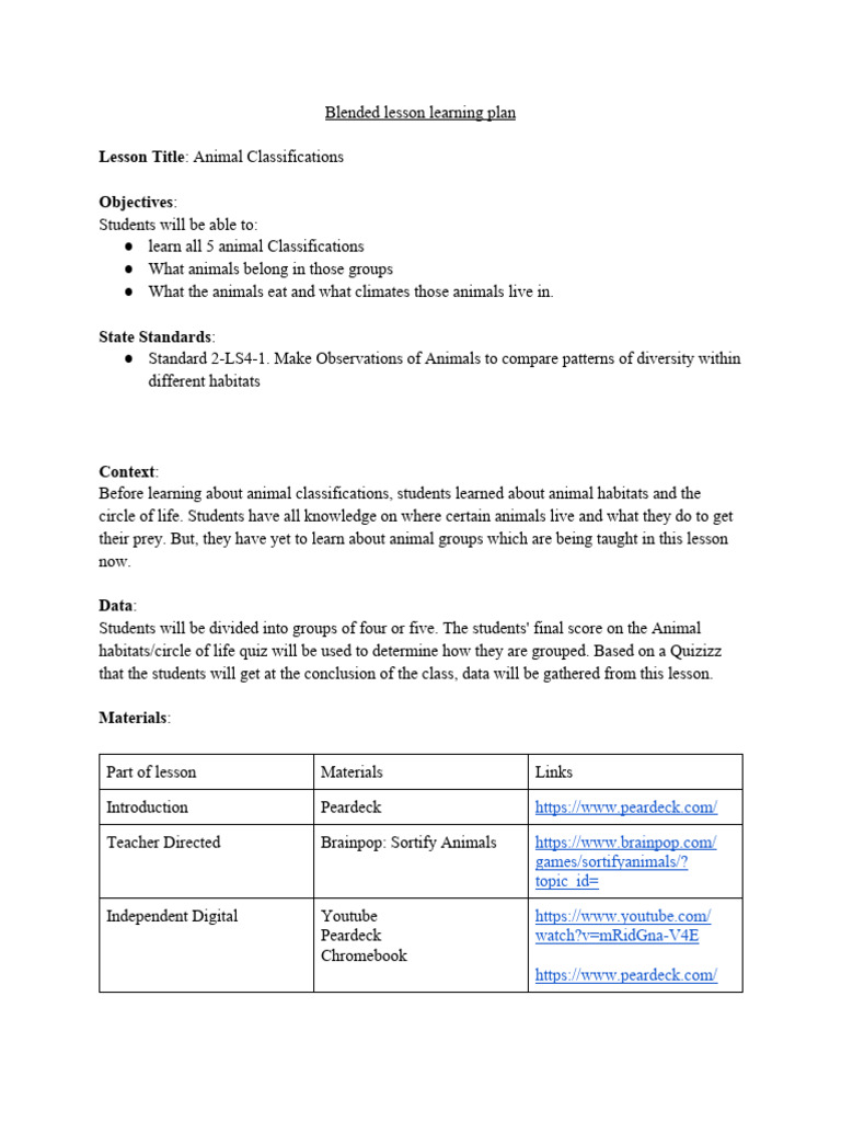 Unit 5 Mastery Blended Learning Lesson Plan 1 | PDF | Learning ...