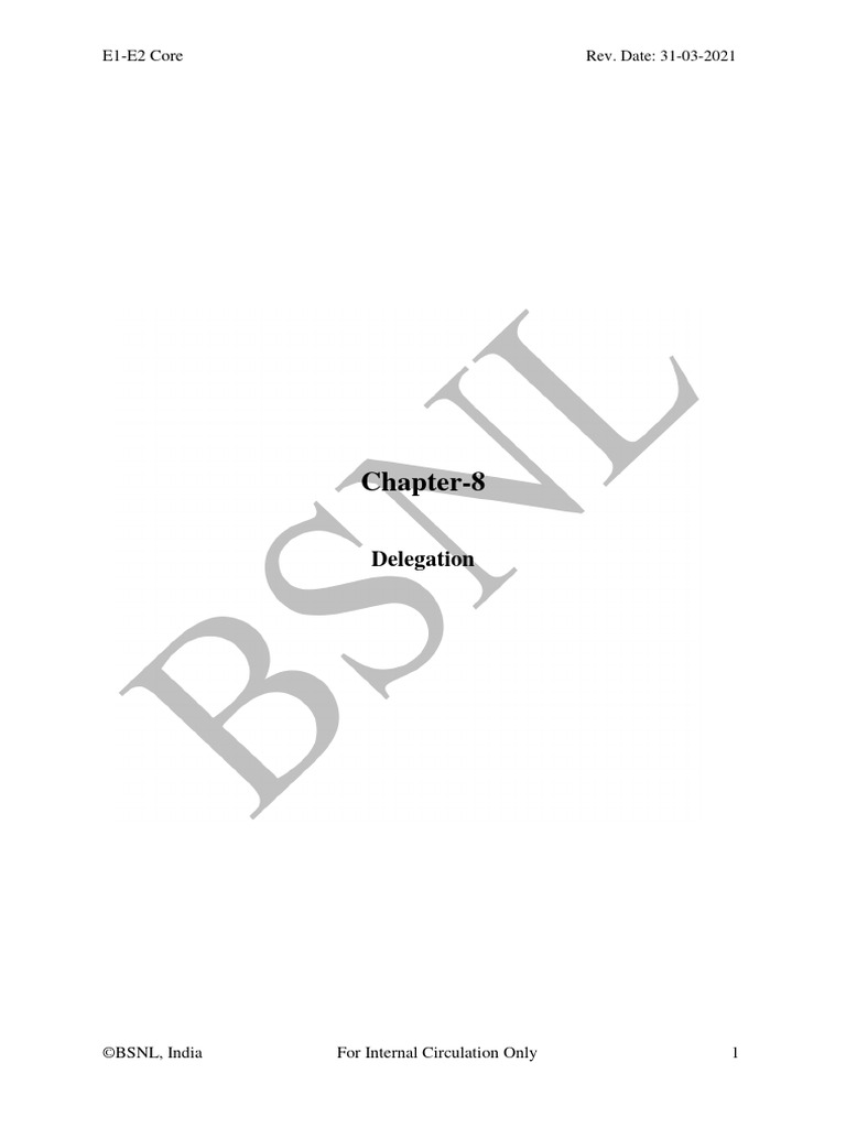 E1-E2 - Text - Chapter 8. Delegation | PDF | Telecommunications | Economies