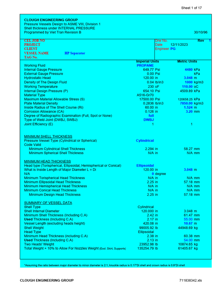 Vessel Asme Viii | PDF | Sphere | Pressure