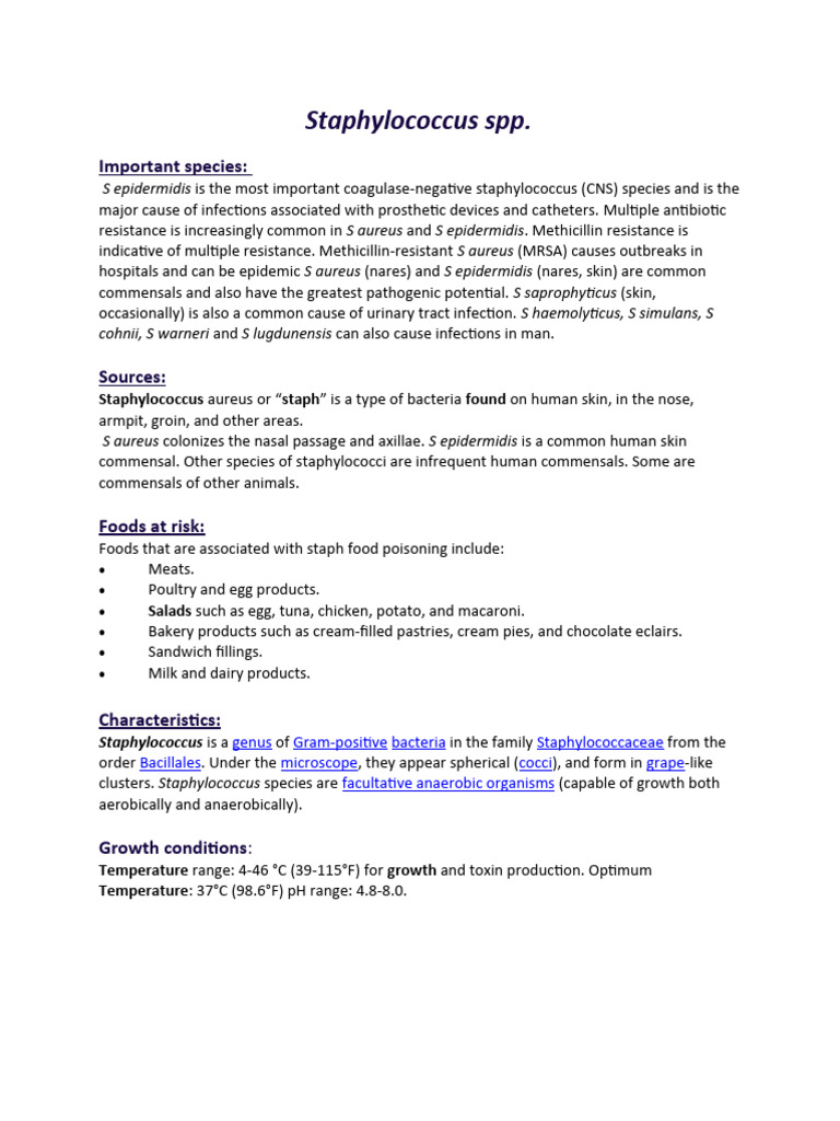 Understanding Staphylococcus spp. | PDF | Social Science | Science ...