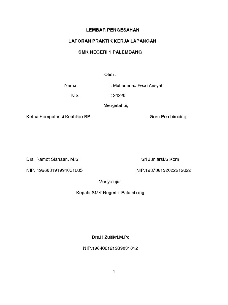 Laporan Feb Septian Ramdani PKL 2 | PDF