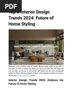 Interior Design Styles | PDF | Interior Design | Furniture