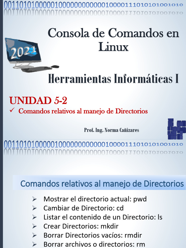 UNIDAD 5-2 CMD Linux Comandos Sobre Dir MOD | PDF | Archivo de computadora | Directorio ...