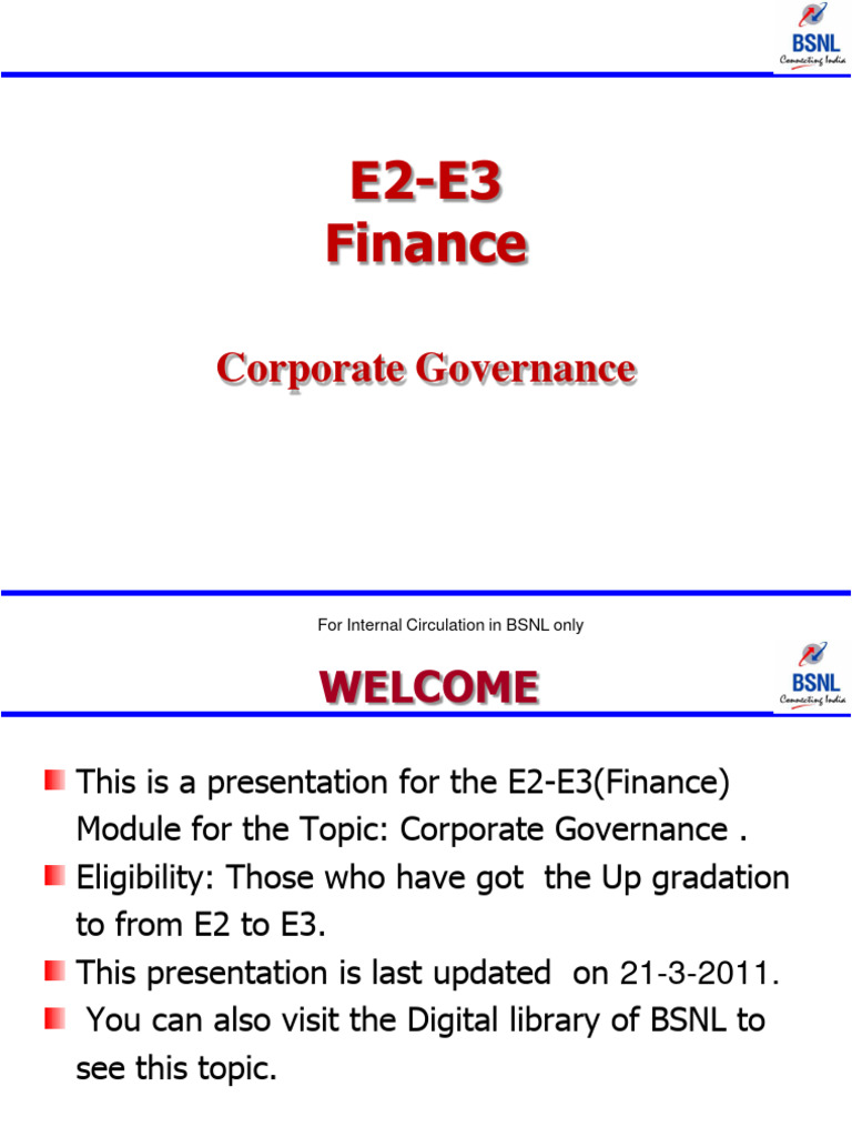 E2-E3-Finance Corporate Governance | PDF | Corporate Governance | Audit ...