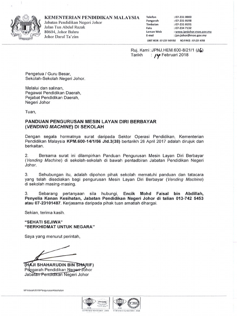 Panduan Pengurusan Mesin Layan Diri | PDF