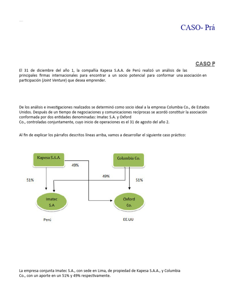 Caso Practico Niif 11 | PDF | Negocios