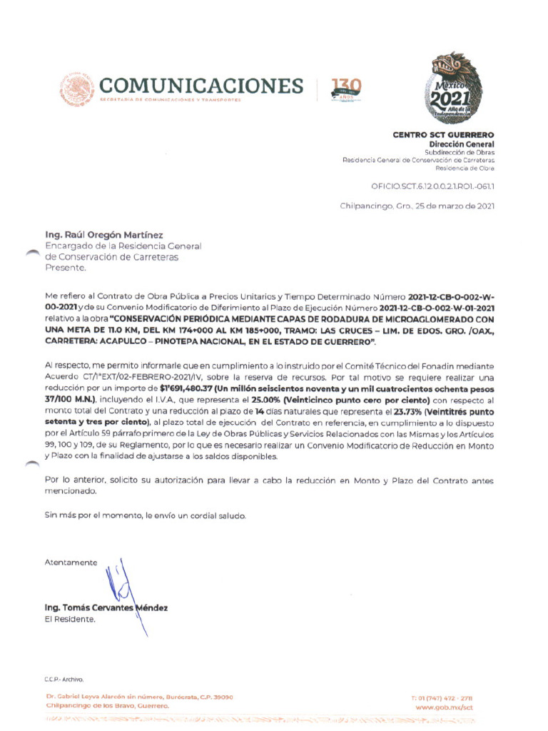 Convenio de Reduc Vias | PDF