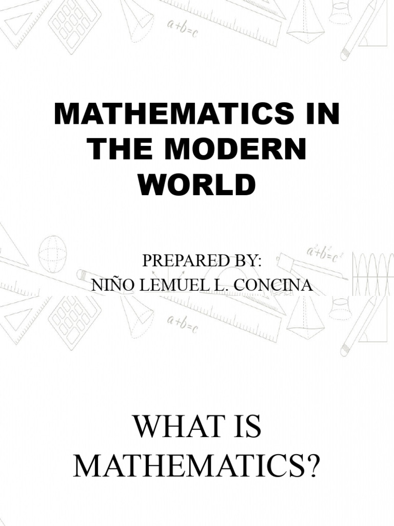 Mathematics in The Modern World | PDF