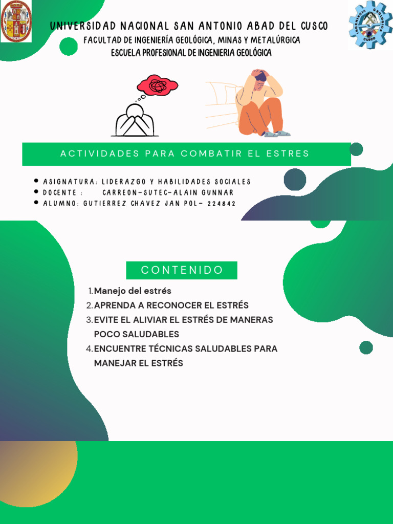 Actividades Para Combatir El Estres | PDF | Estrés (biología) | Sicología