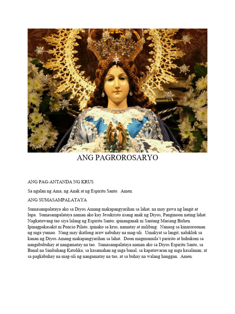 Ang Pagrorosaryo | PDF