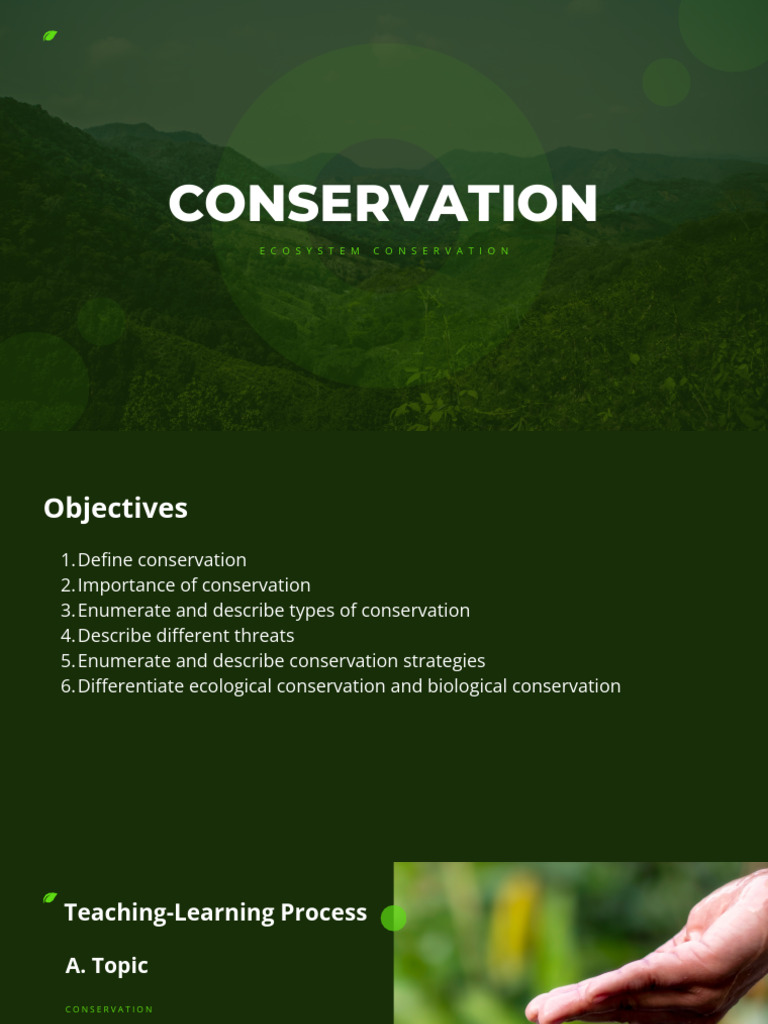 Ecosystem Conservation | PDF | Conservation Biology | Ecosystem