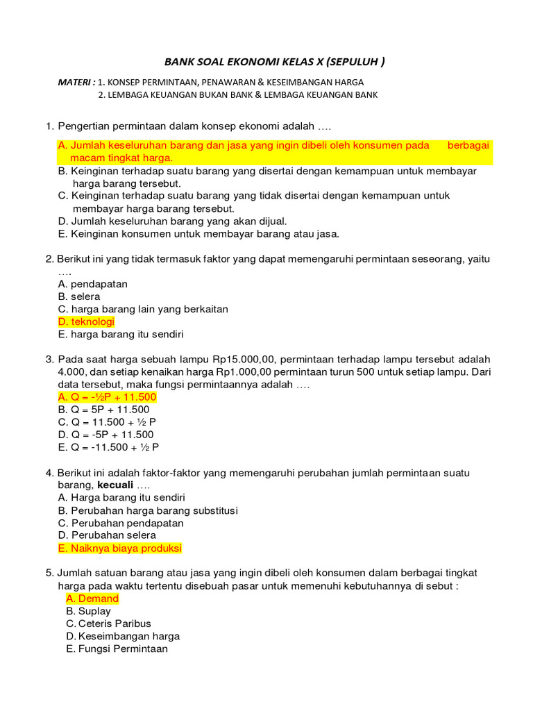 Bank Soal D & S - LKBB-LKB | PDF