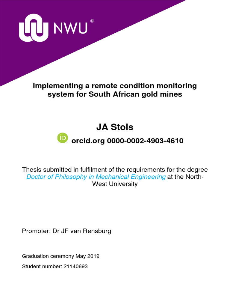 Implementing A Remote Condition Monitoring System For South African ...