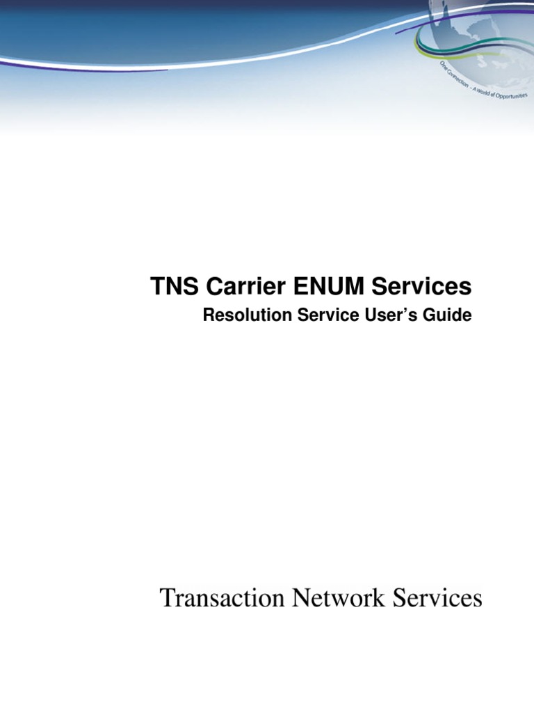 Carrier Enum Resolution User Guide Pdf Session Initiation Protocol Domain Name System