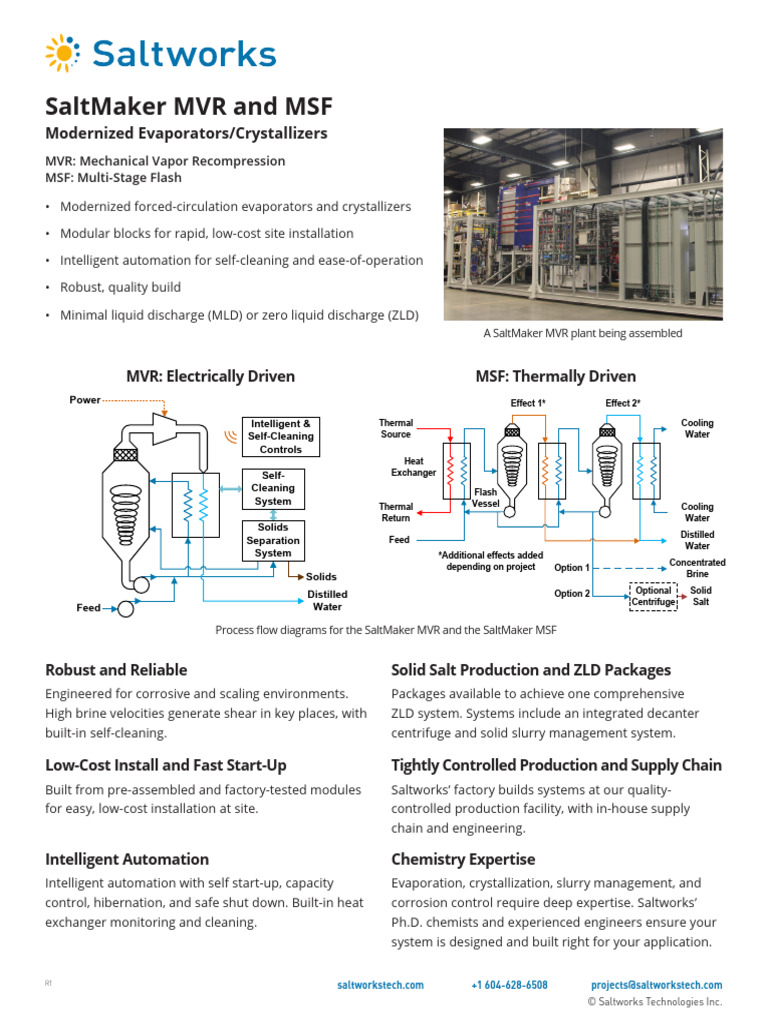 MVR MSF | PDF | Crystallization | Automation