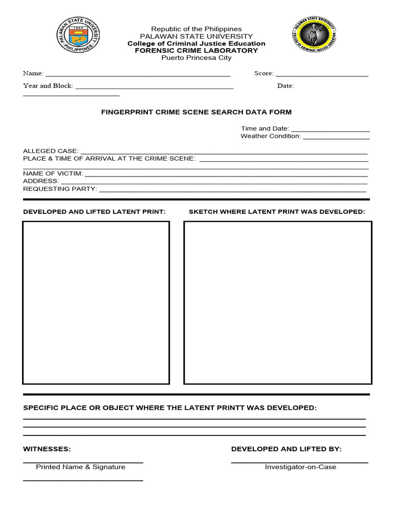 Fingerprint Comparison Pdf Fingerprint Crime Scene