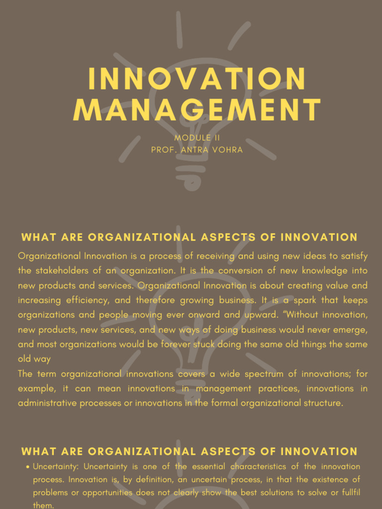 Innovation Management Chapter 2 Pdf Innovation Business Process