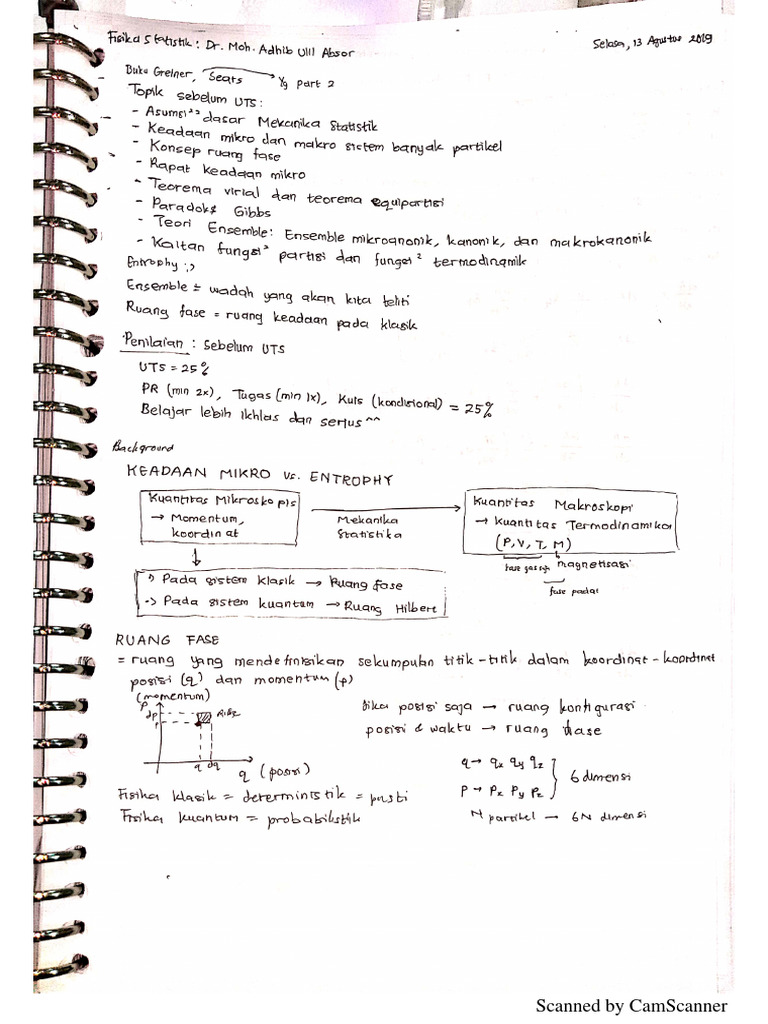 CTT Fisika Statistika (Kamila Munna, Ria Dwi O) | PDF