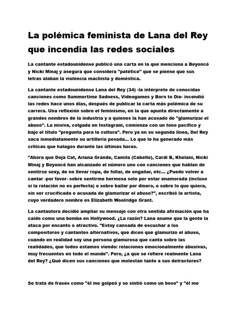 Lana Del Rey | PDF | Beyoncé