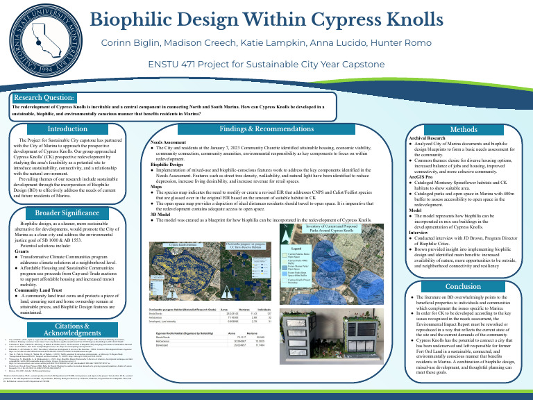 capstone poster | PDF | Sustainability | Needs Assessment