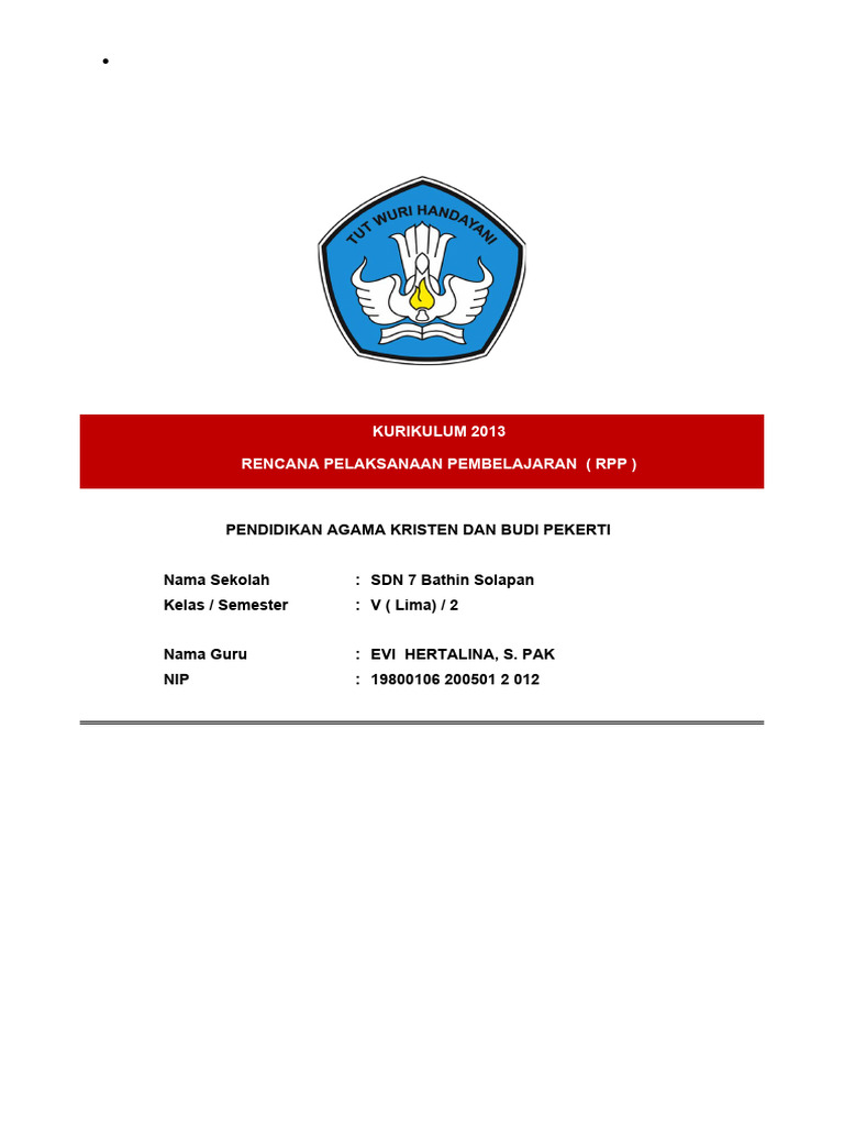 RPP Kelas 5 Semester 2 | PDF