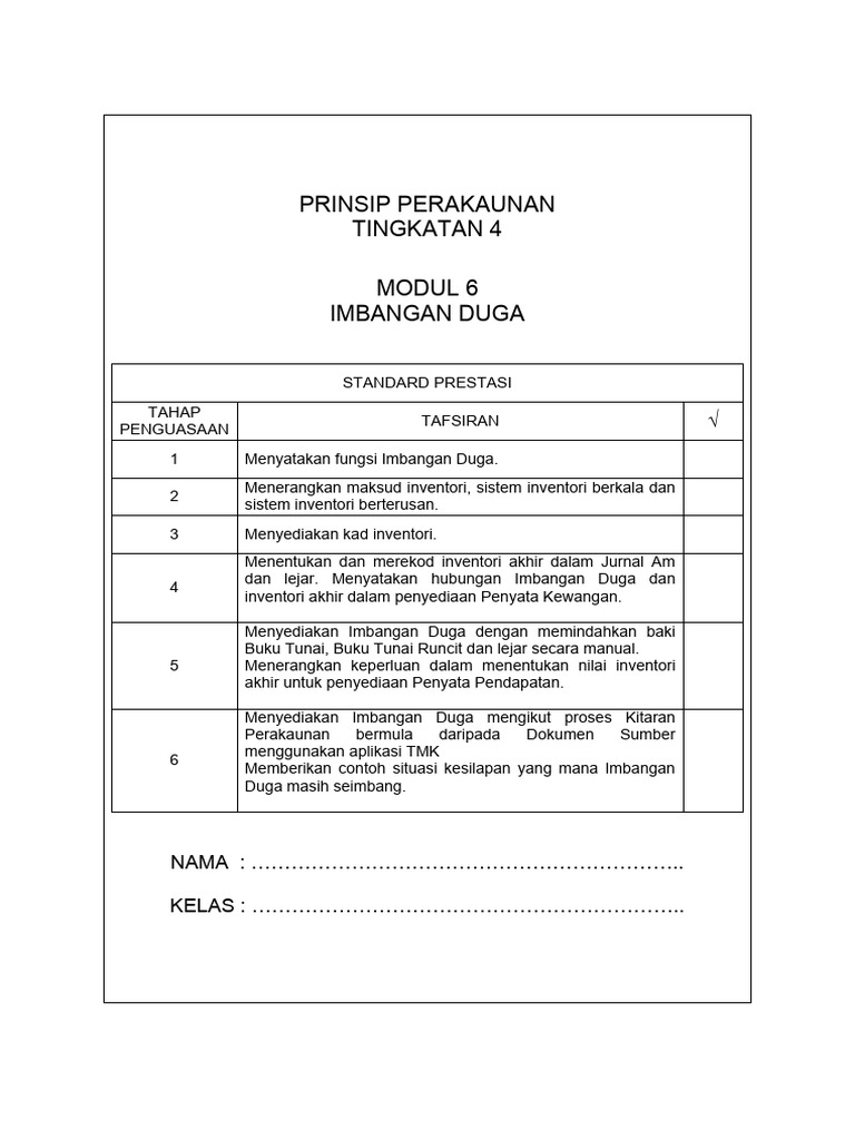 Modul 6 Imbangan Duga | PDF