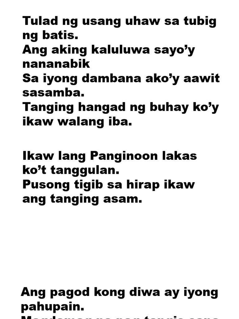 Awit NG Pag-Asam | PDF