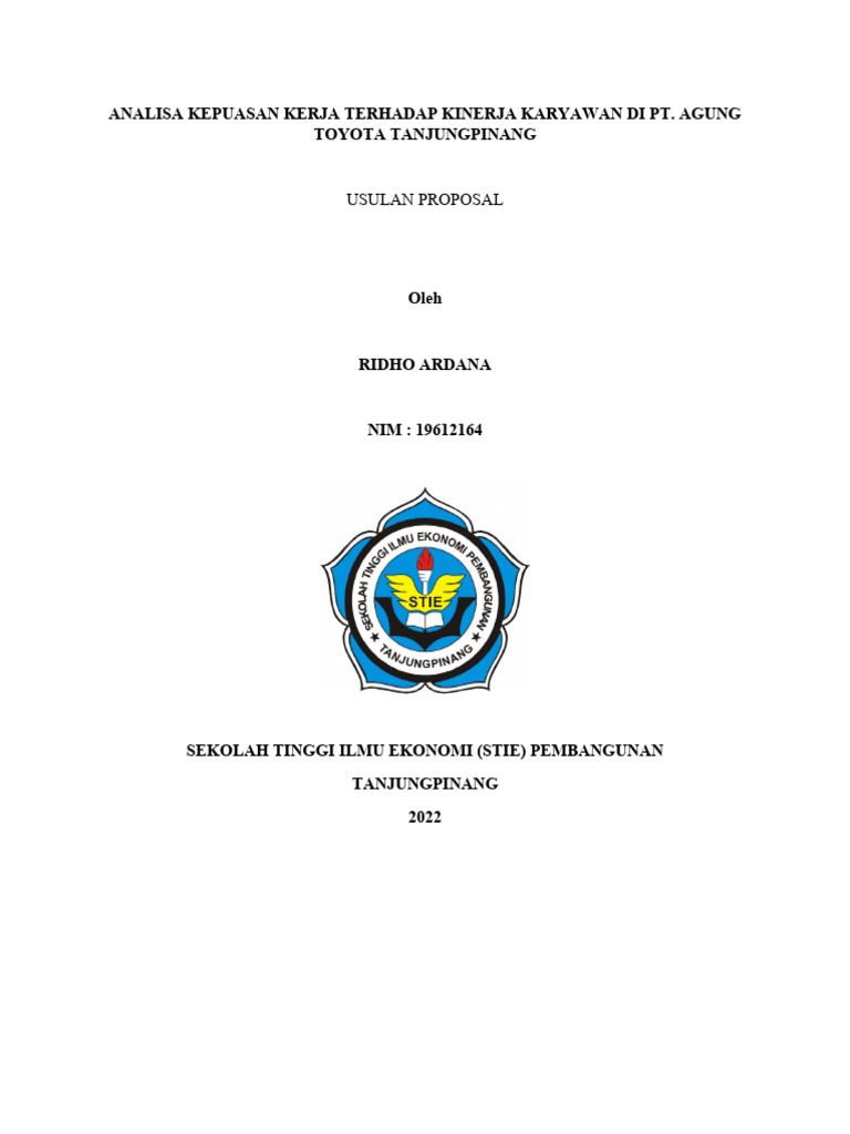 UAS (PROPOSAL METOPEL RIDHO ARDANA Revisi 2) | PDF
