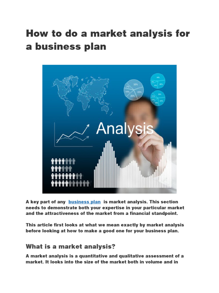 How To Do A Market Analysis For A Business Plan | PDF