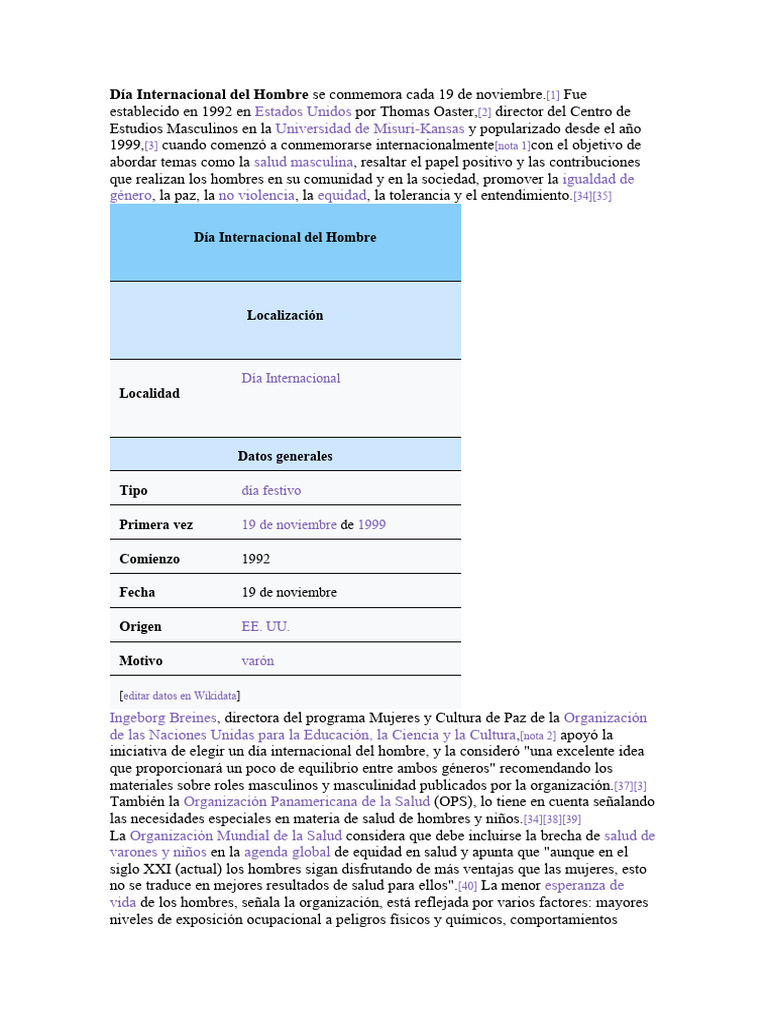 Dia Del Hombre | PDF