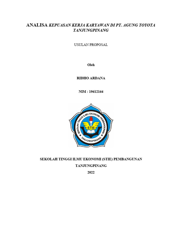 Uts (Proposal Metopel Ridho Ardana) | PDF